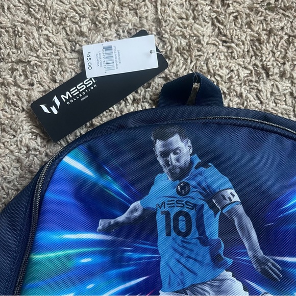 Messi | Accessories | Nwt Messi Blue Soccer Player Kids Backpack | Poshmark